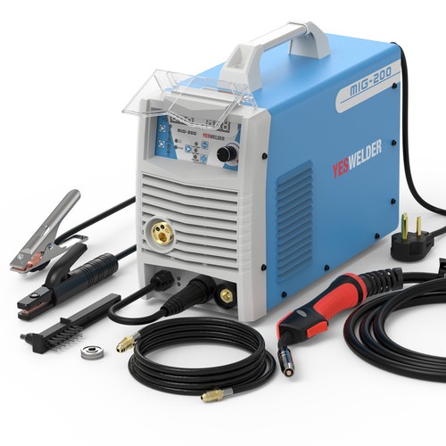 240V 200 Amp MIG/Stick/TIG 3-in-1 Multi-Process Inverter Portable ...