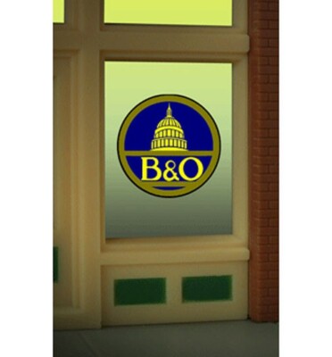 Miller Engineering ~ HO or O Scale ~ B&O ~ Animated Neon Window Sign ...