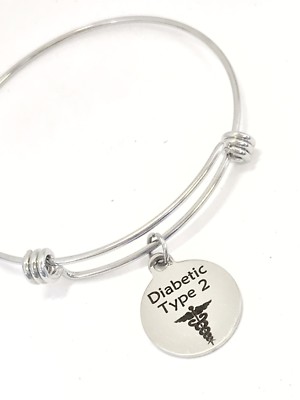 Diabetic Type 2 Medical Charm Bracelet, Diabetic Type 2 Awareness | eBay
