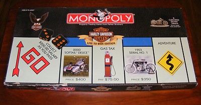 MONOPOLY: HARLEY DAVIDSON LIVE TO RIDE EDITION 2000 (8 PEWTER TOKENS ...