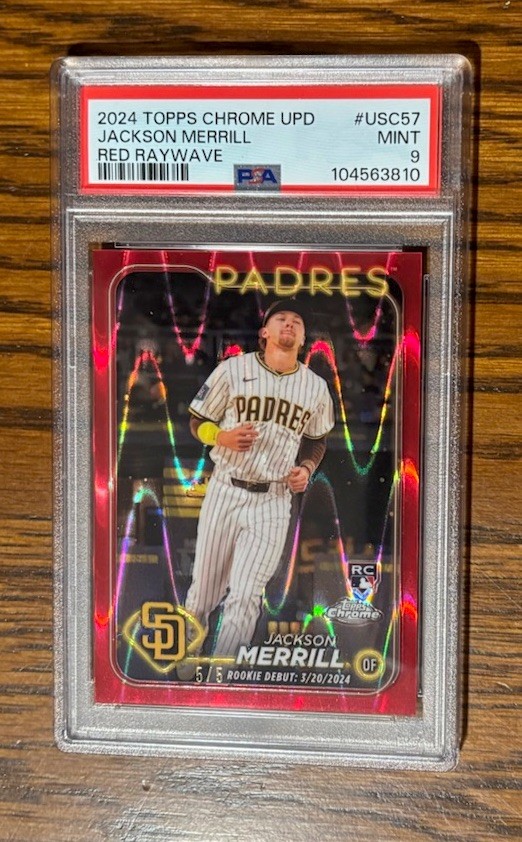 2024 Jackson Merrill Topps Chrome Update Red Raywave 5/5 | eBay