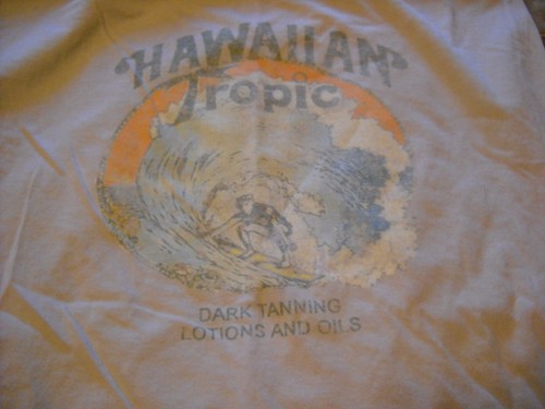 MEN'S T-SHIRT SIZE XL SURF HAWAIIAN TROPIC BEACHWEAR CUT OFF SLEEVES | eBay