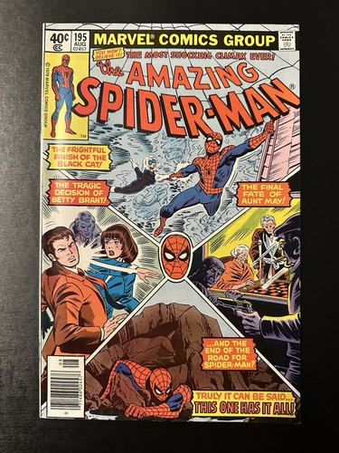 Amazing Spider-Man #195 (Marvel 1979) Origin/2nd Appearance Black Cat ...