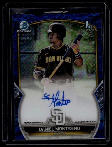 2023 Bowman #CPA-DM Daniel Montesino Chrome Prospect Auto Blue Lunar ...