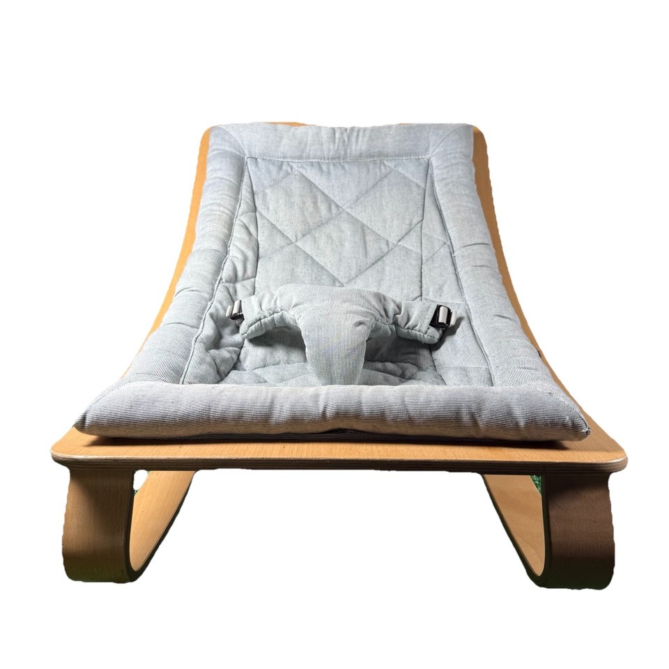 Charlie Crane Paris LEVO Baby Rocker Grey Wood EUC | eBay