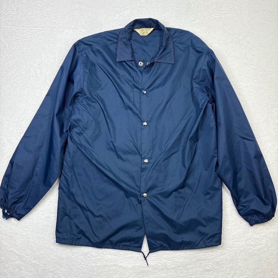 Vintage Michigan Wolverines JEM Jacket Coach NCAA Football Blue Large ...