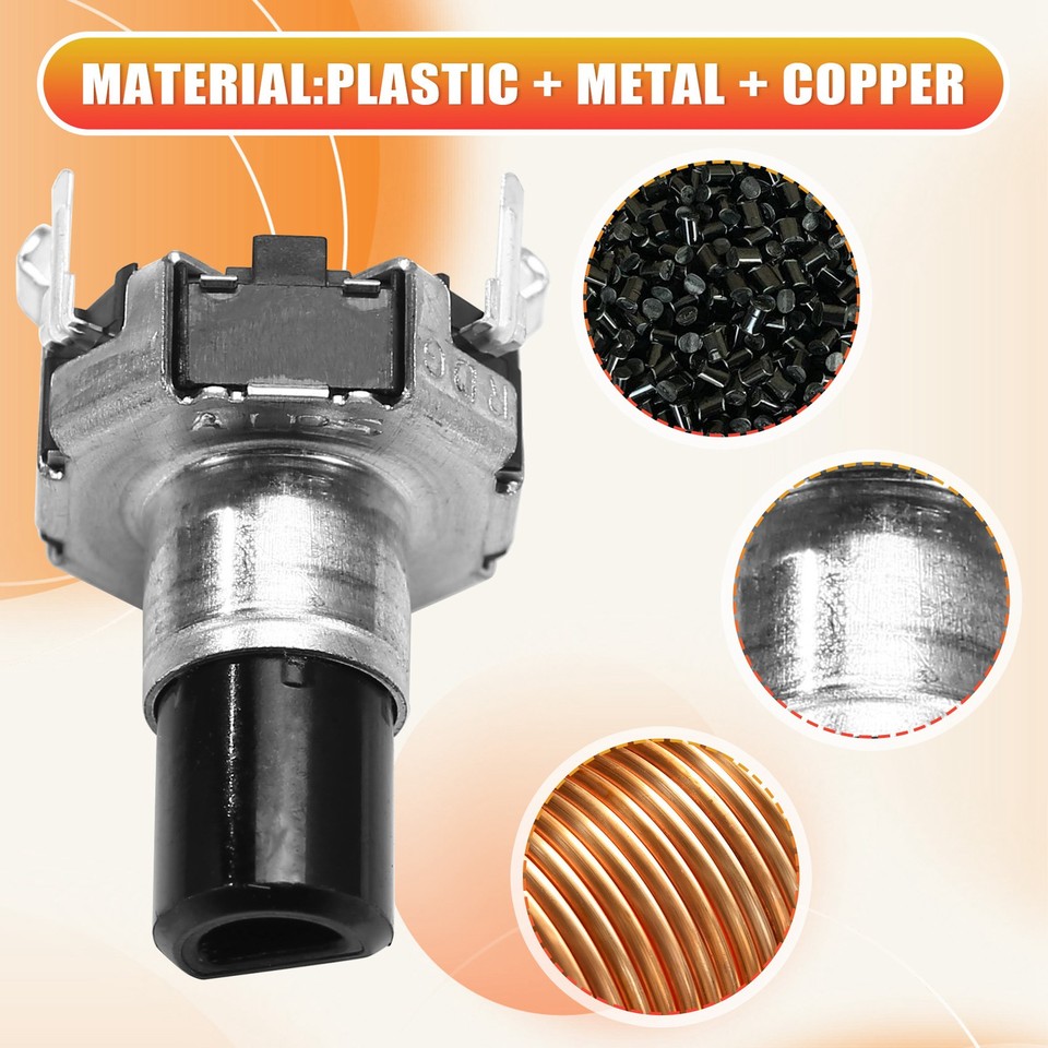 2X(5Pcs EC12D1524403 Car Navigation CD Volume Encoder with Push Button ...