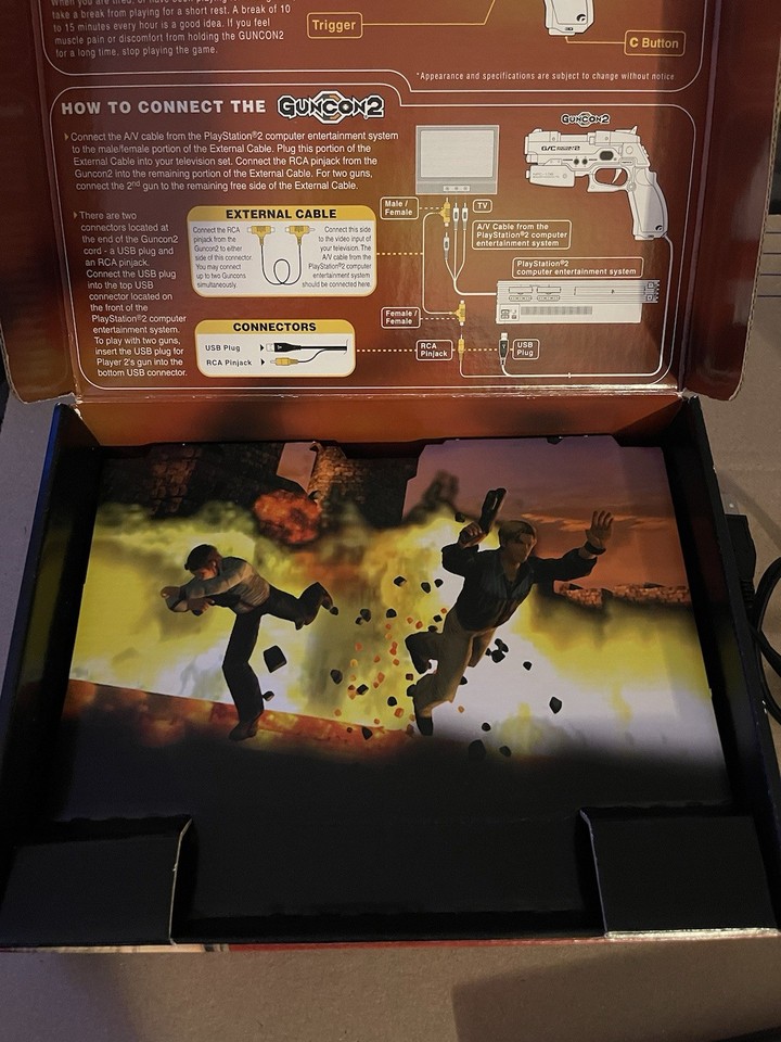 Time Crisis 3 + Guncon 2 Light Gun Box Set Sony PlayStation PS2 ...