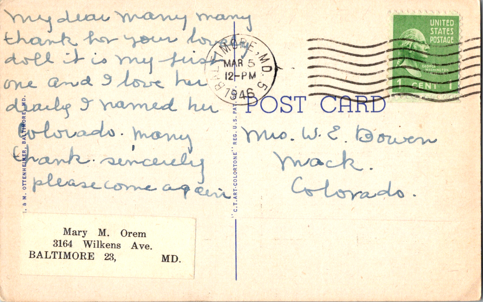 Vintage 1946 Union Memorial Johnston Hospital, Nurses Home Baltimore MD ...
