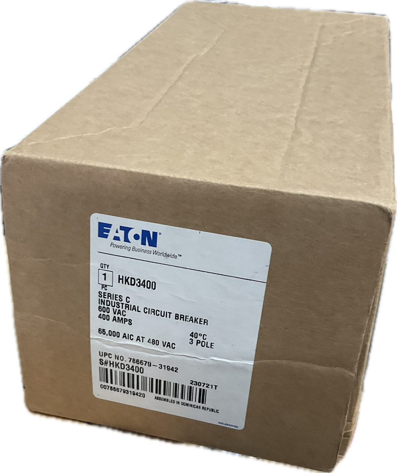 HKD3400 Eaton Circuit Breaker 400A 600V 3P New in box Free Shipping | eBay