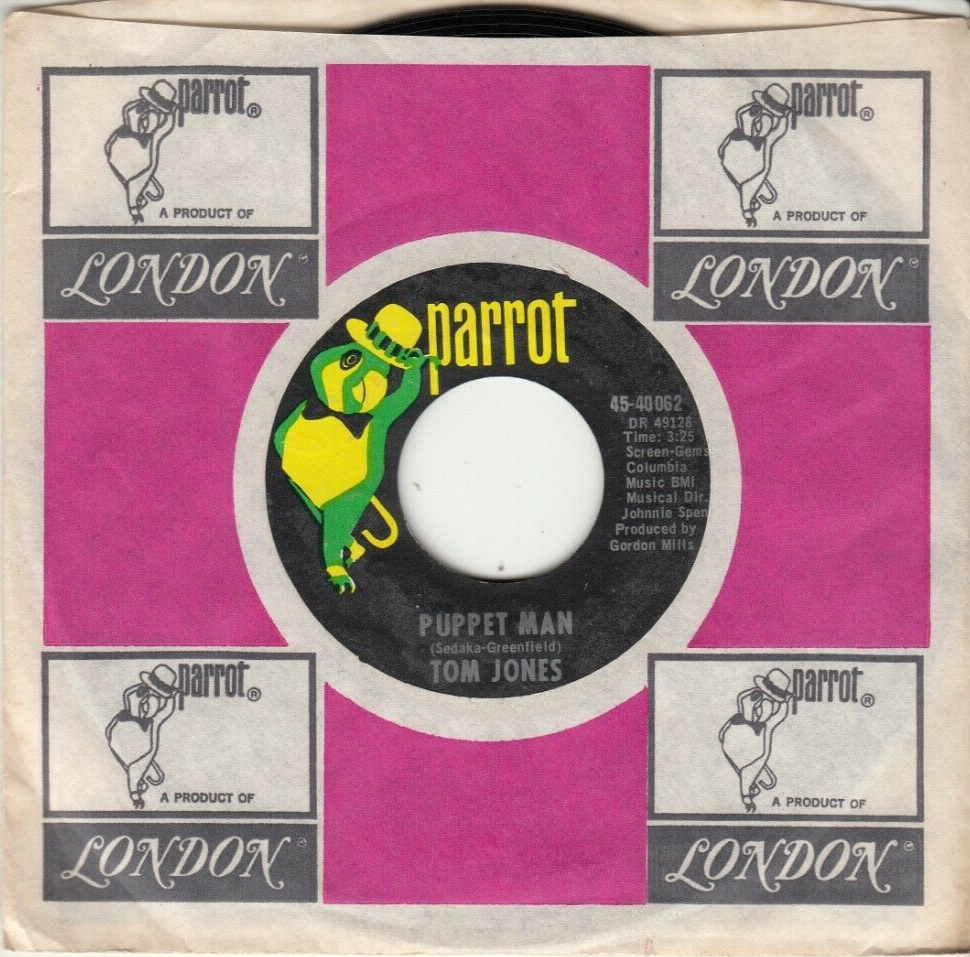 TOM JONES - PUPPET MAN - ORIGINAL PARROT RECORDS 45 - GREAT SHAPE | eBay