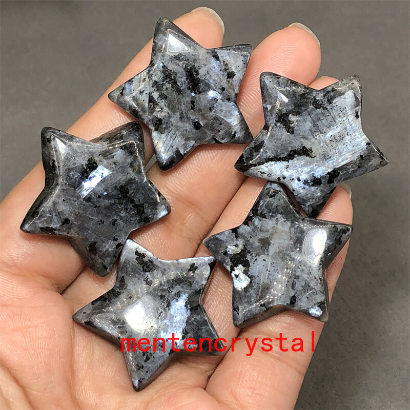 5pcs Natural Spectrolite Star Quartz Crystal Skull Pendant Reiki ...