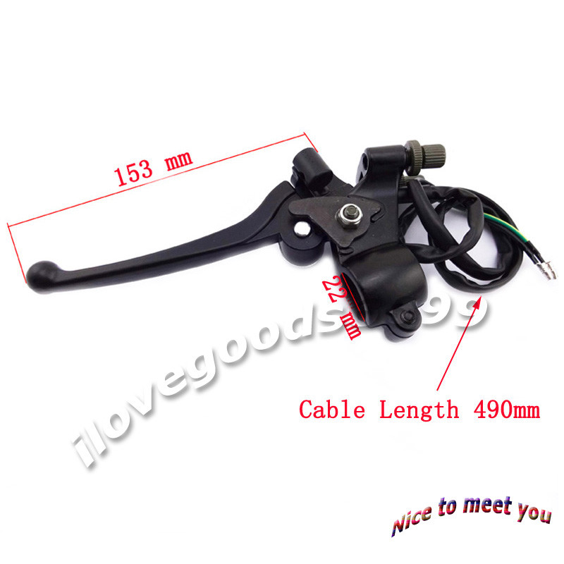 Brake Lever Dual Double Cable Wire Control ATV Quad Motor MX Dirt Pit ...