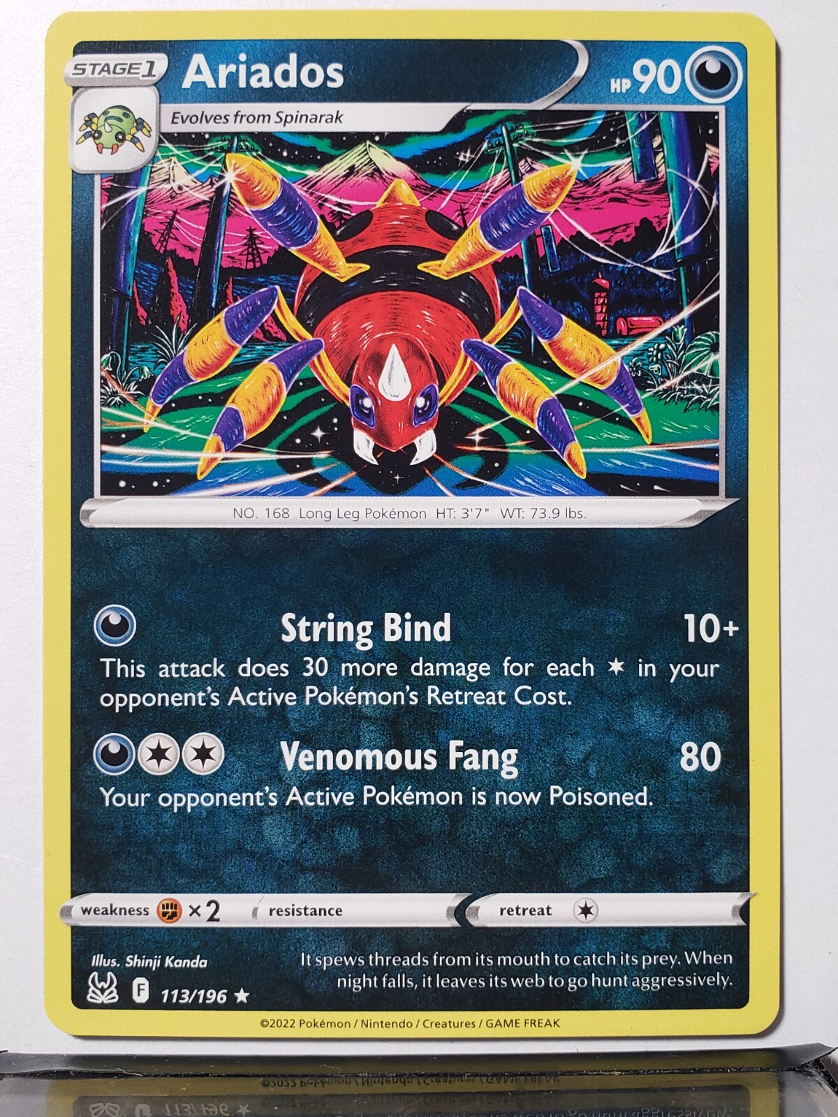 Ariados 113/196 VLP - B1G1F - RARE Lost Origin Pokemon Card $2 Flat ...