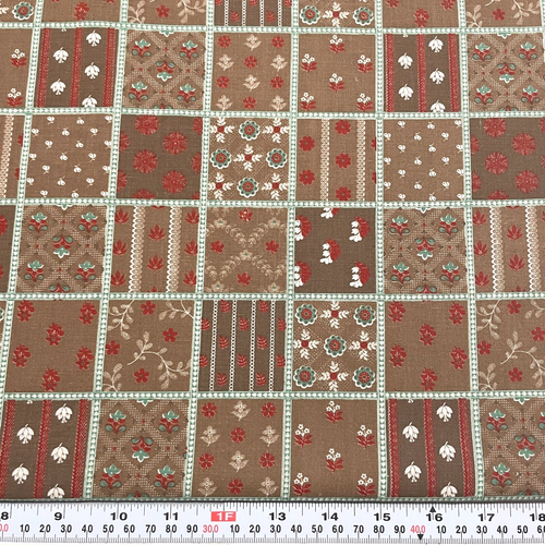 Vintage Joan Kessler Concord Fabrics Taupe Block Prints Cotton by the ...