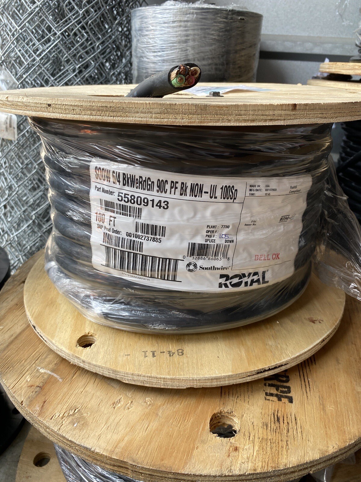 6/4 SOOW SO Cord 100 FT USA Portable Outdoor/Indoor 600 V Flexible Wire ...