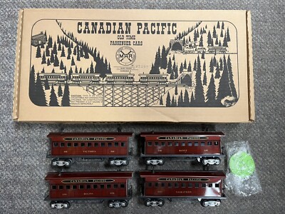 + Marx O Gauge Canadian Pacific Old Time Passenger Cars Set 5192 w/ Box ...