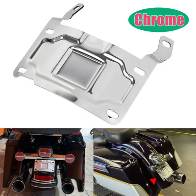 Chrome License Plate Relocation Mount For Harley Street Glide Road King ...