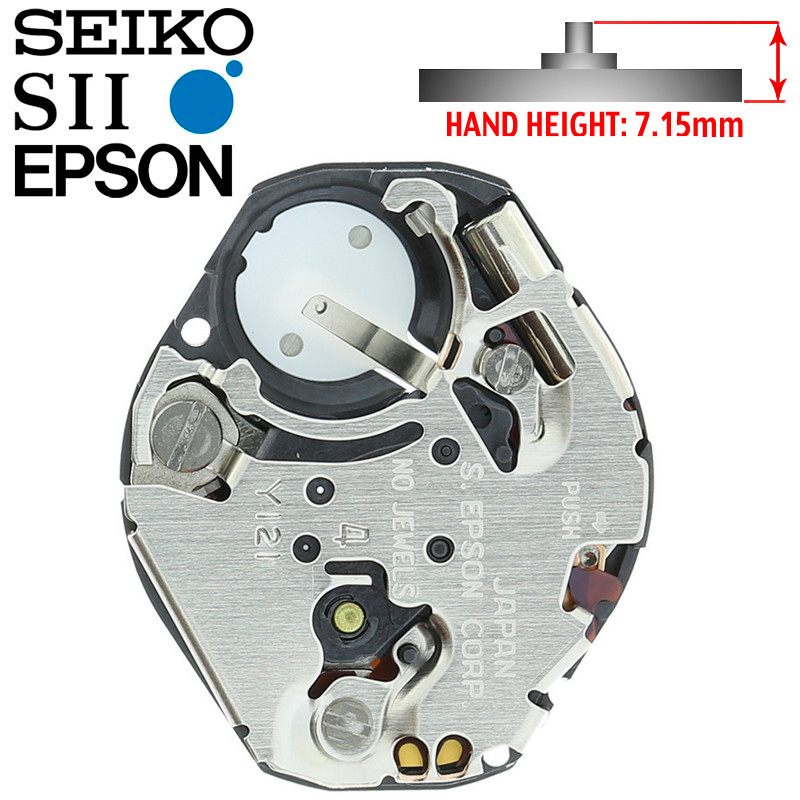 New Japan Seiko SII / TMI / Epson Y121 Watch Movement, 6 3/4 x 8, 3 ...