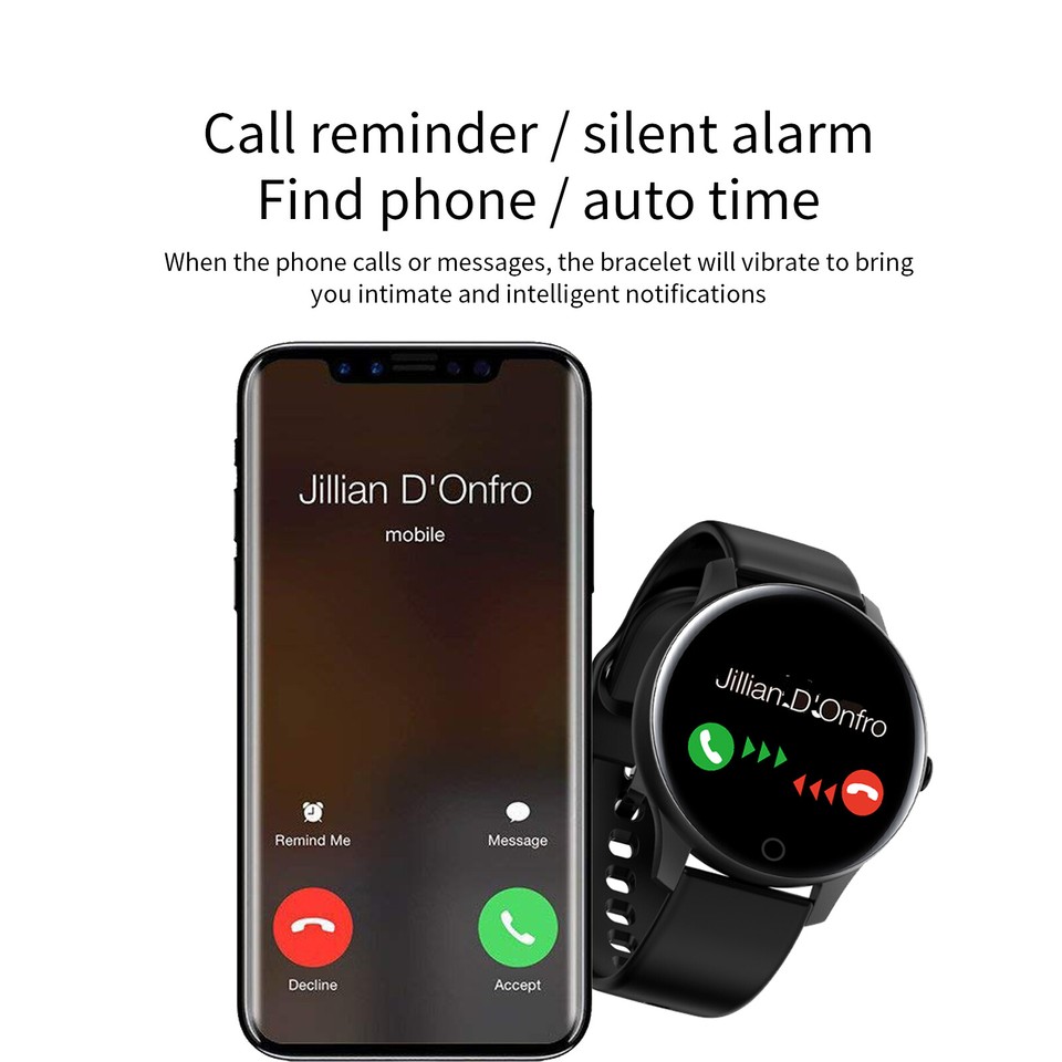 Women Men Bluetooth Smart Watch Sleep Monitor Calorie Steps Count ...