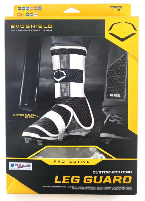EvoShield Youth Evocharge Batter's Leg Guard Baseball Black ...
