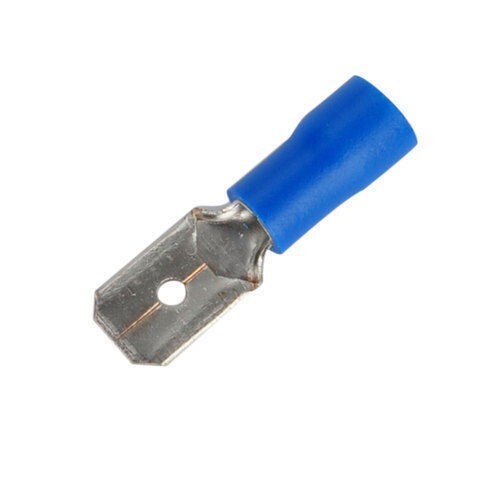 50x cable shoes flat sockets blue 6.3x0.8mm for 1.5-2.5mm2 cable shoe ...