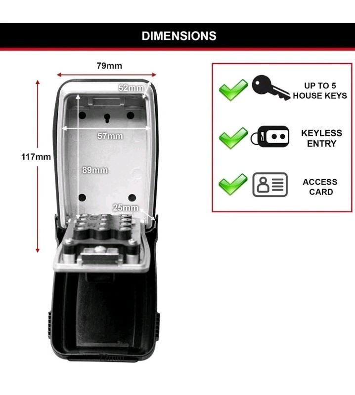 Master Lock Select Access Wall Mount Push Button Key Safe Box ...