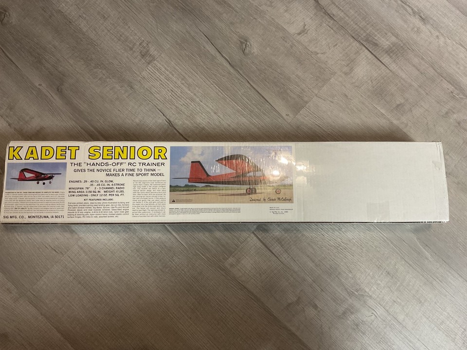 Sig Models, Kadet Senior, RC Model Airplane Kit - NEW! Still Factory ...