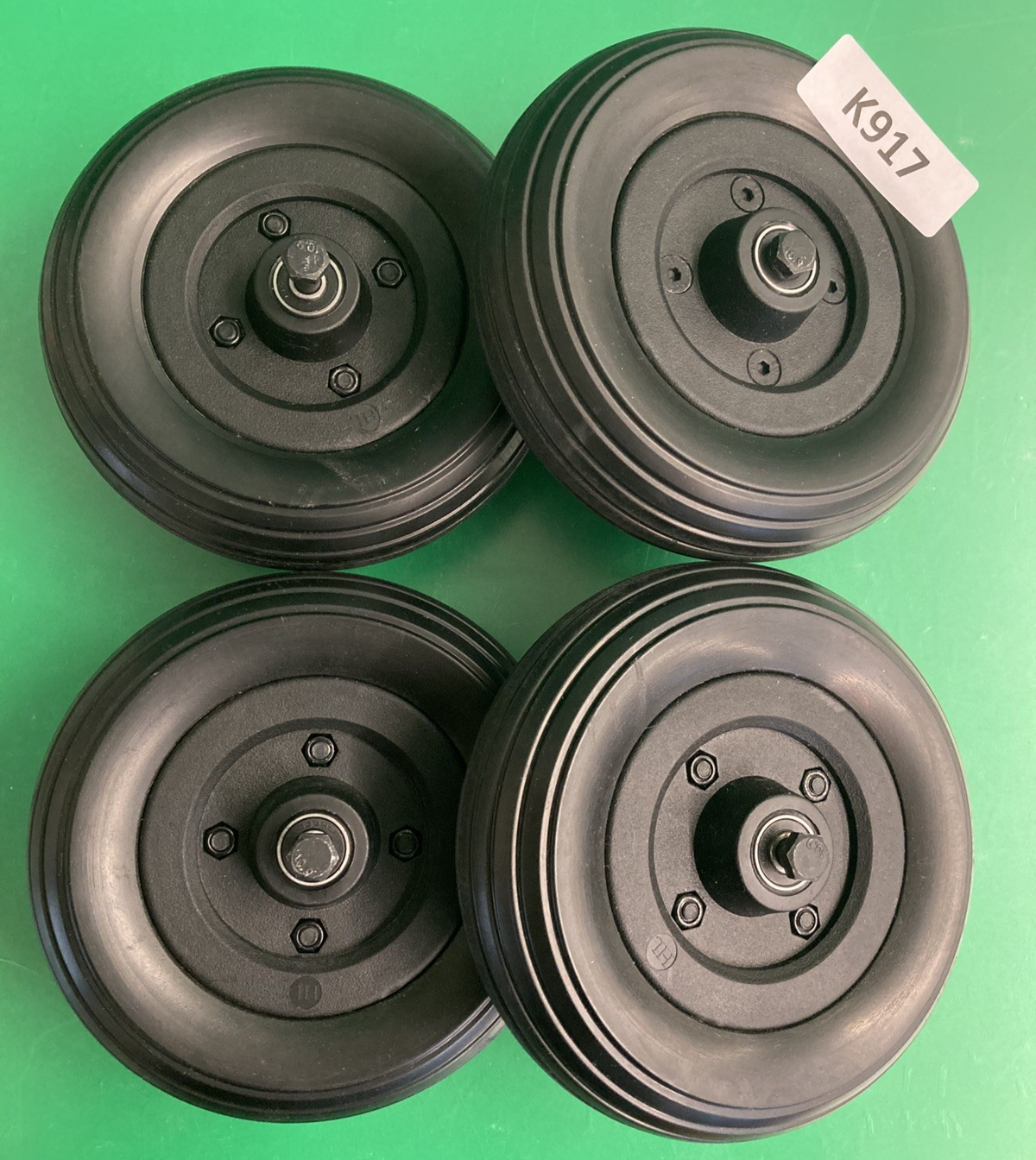 4 Caster Wheels for the Quickie Q500m, Q300m, Pulse 6 Power Wheelchair ...