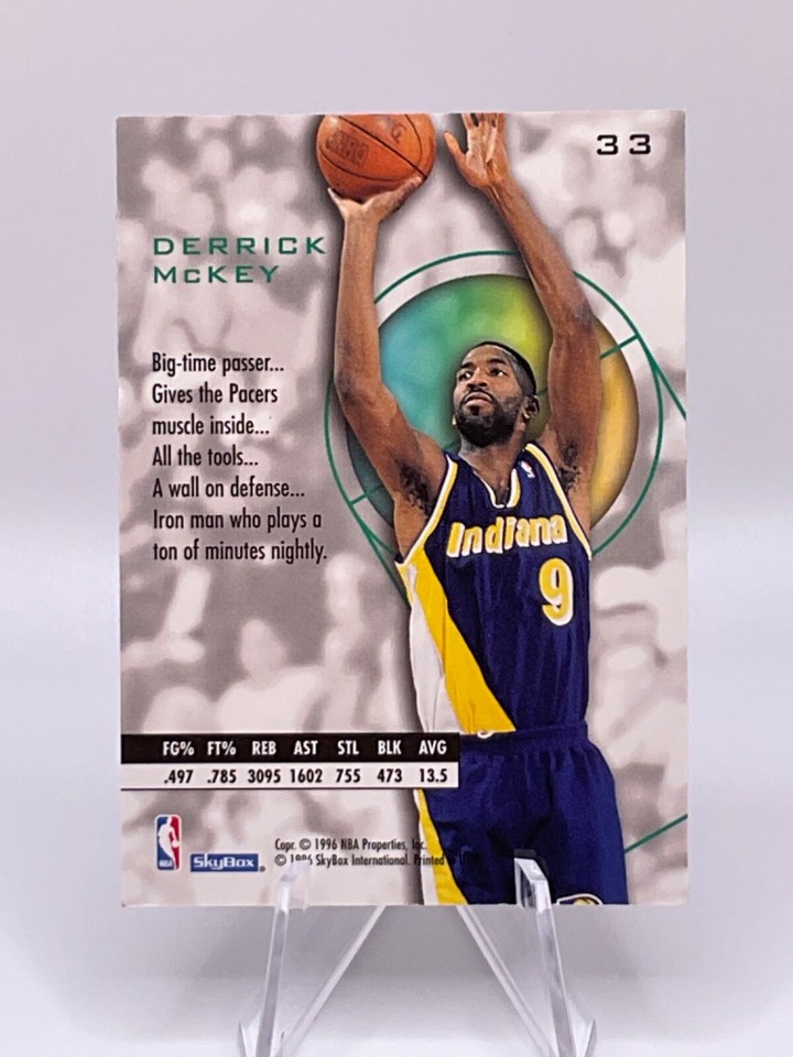 Derrick McKey 1995-96 Skybox E-XL Blue Parallel #33 Indiana Pacers ...