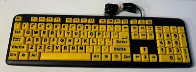 EZ Eyes Keyboard K-360 Large Yellow Keys Wired USB | eBay