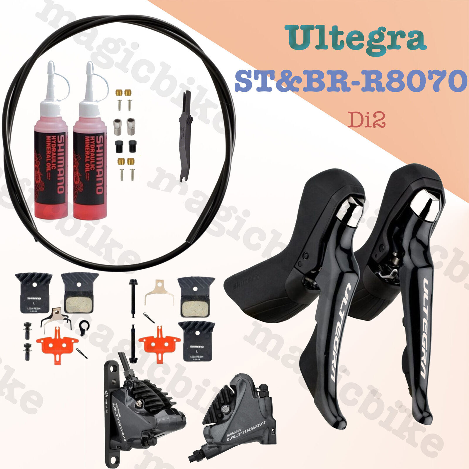 Shimano Ultegra Di2 ST-R8070 BR-R8070 Hydraulic Disc Brakes 11spd w ...