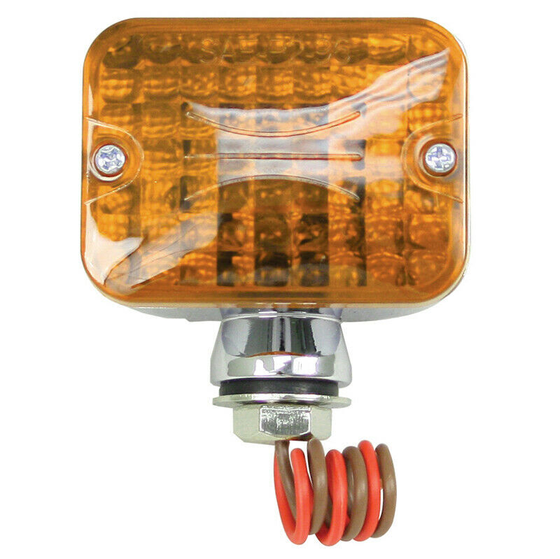 Empi 9335 Dual Filament Mini Tail Light With Amber Lens & Chrome ...