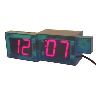 Umbra DIGI Alarm Clock BLUE Translucent Retro Vintage Plastic Digital ...