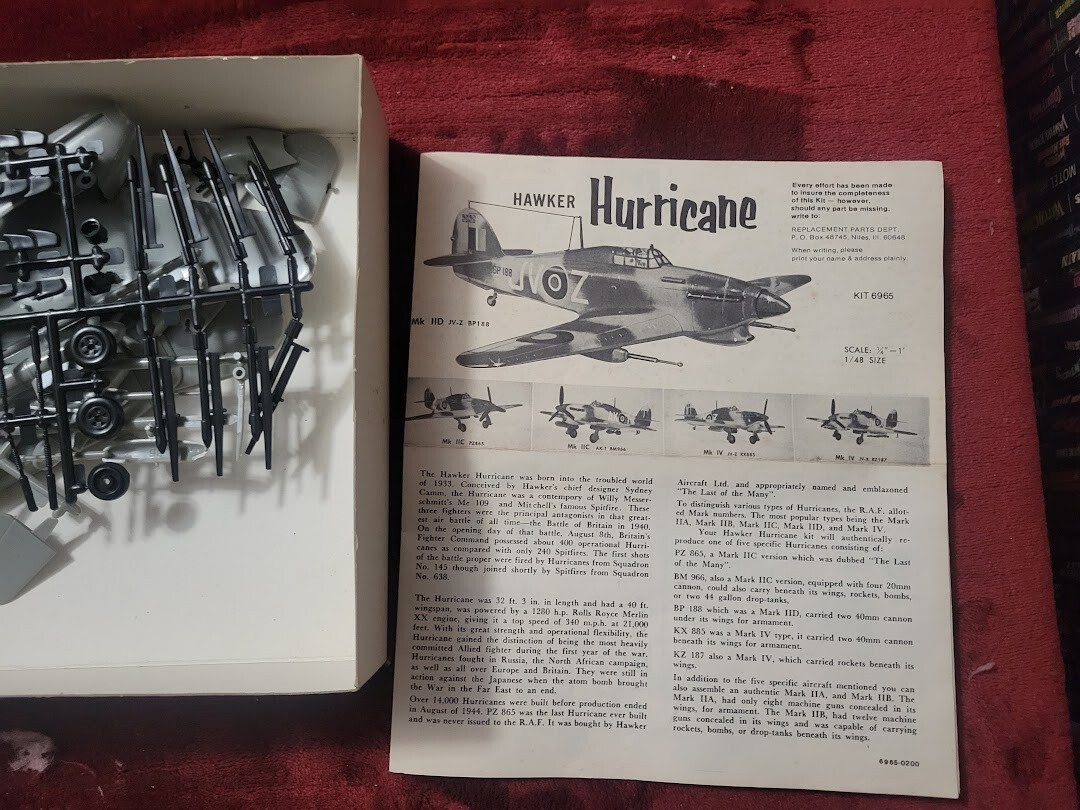 Vintage Monogram Young Model Builders Club Hawker Hurricane. 1:48 | eBay