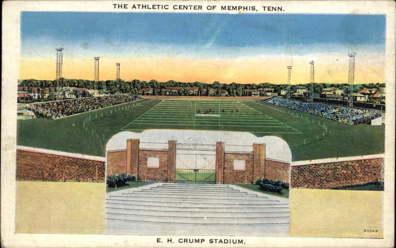 Memphis Tennessee TN E.H. Crump Athletic Stadium Vintage Postcard | eBay