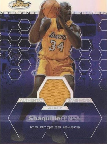 2002-03 Topps Finest - Game-Worn Jersey Refractor #147 Shaquille O'Neal /250 (MEM) for sale ...