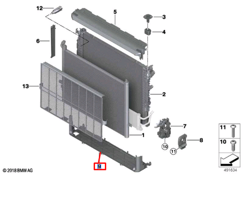 NEW BMW 5 G30 RADIATOR LOWER COVERING 17118632119 NO IMPORT DUTIES TO ...