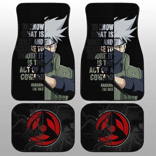 Hatake Kakashi Quotes Car Floor Mats - Custom Anime Car Accessories | eBay