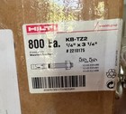 800 HILTI KB-TZ2 1/4" X 3 1/4" KWIK BOLTS ANCHORS w/nuts concrete NIB ...