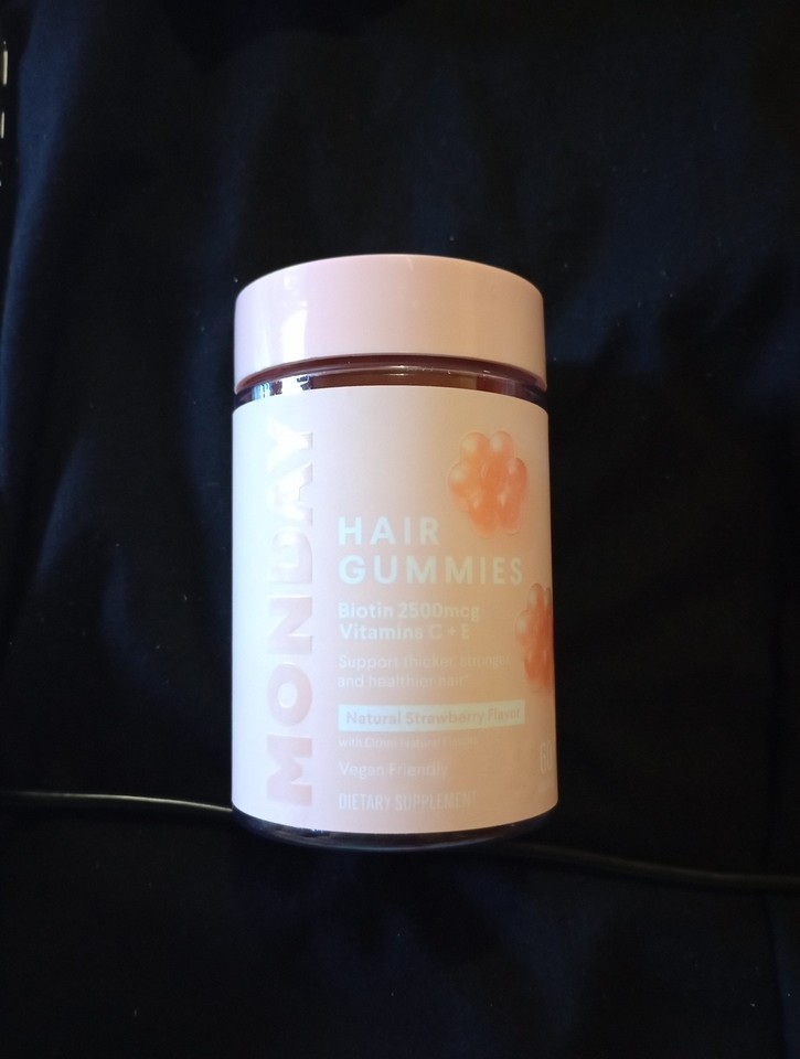 MONDAY HAIRCARE Hair Gummies for Thicker and Stronger Hair 60 Count ...