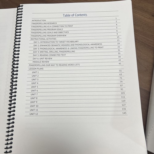 Fingerspelling Level 1A, Teacher’s Resource Guide & Reading Comprehension Set | eBay