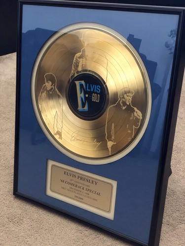 ELVIS PRESLEY 24 KT GOLD PLATED 25TH ANNIVERSARY '68 COMEBACK DISC ...