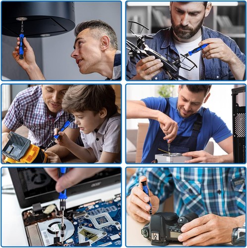 80 IN 1 Professional Computer Repair Tool Kit, Precision Small, Blue | eBay