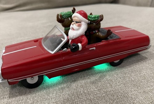 Vtg Chevy Impala Low Rider Santa Claus &Reindeer Gemmy Working Great ...