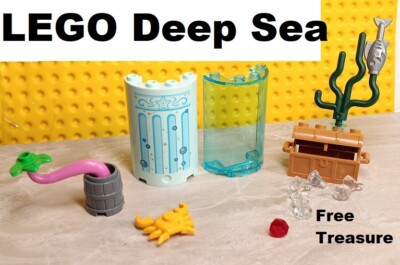 LEGO Ocean Creatures Deep Sea Floor Treasure Chest Seaweed Atlantis ...