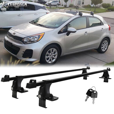54" For KIA RIO Hatch Bare Roof Rack Cross Bars Luggage Kayak Carrier w ...