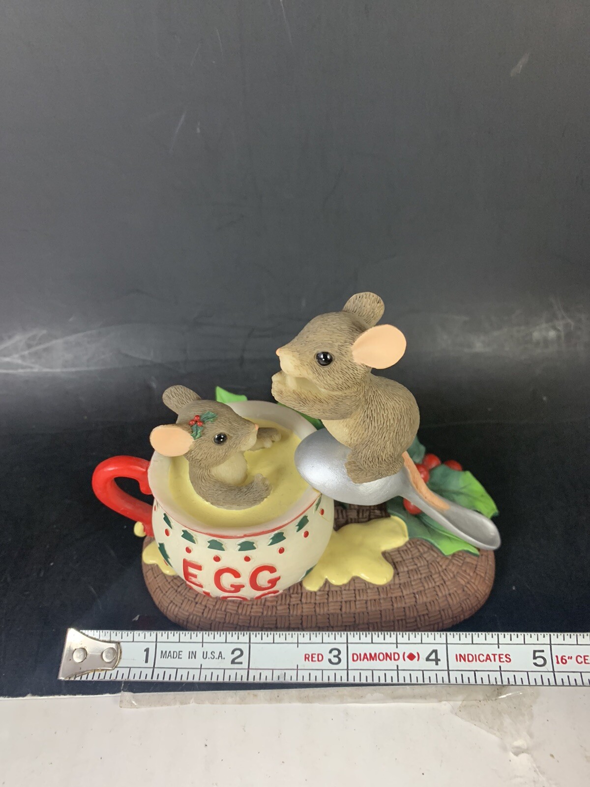 Vintage Charming Tails Fitz & Floyd Mouse EUC Anthropomorphic Egg Nog ...