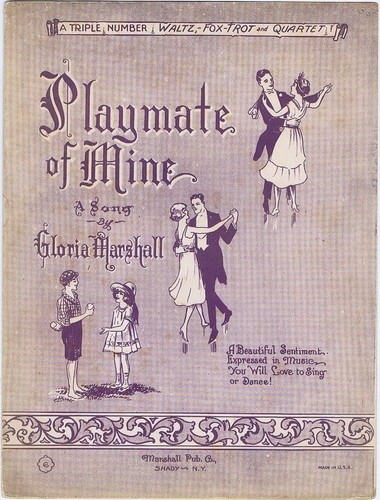Playmate of Mine, 1924, A Triple Number Quartet, Fox Trot, Waltz sheet ...