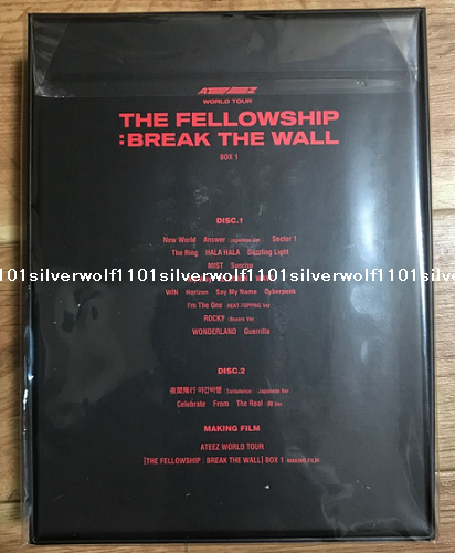 New ATEEZ WORLD TOUR [THE FELLOWSHIP : BREAK THE WALL] BOX 1 Blu-ray ...